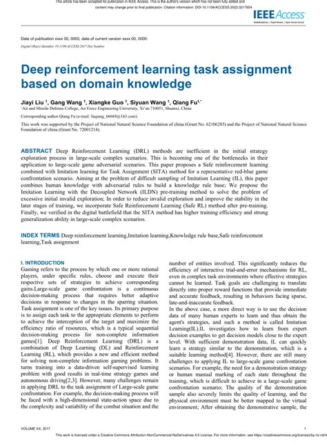 Pdf Deep Reinforcement Learning Task Assignment Based On Domain Knowledge