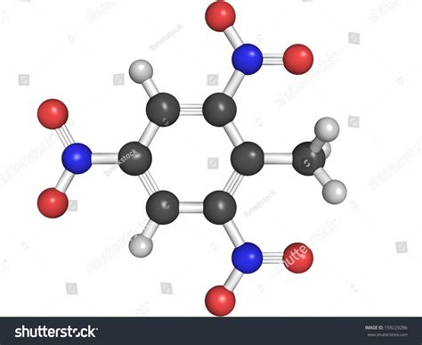 Chemical Structure Trinitrotoluene Tnt Explosive Molecule Stock Illustration 159229286