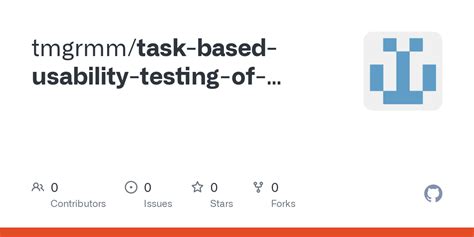 GitHub Tmgrmm Task Based Usability Testing Of Dashboard Prototypes