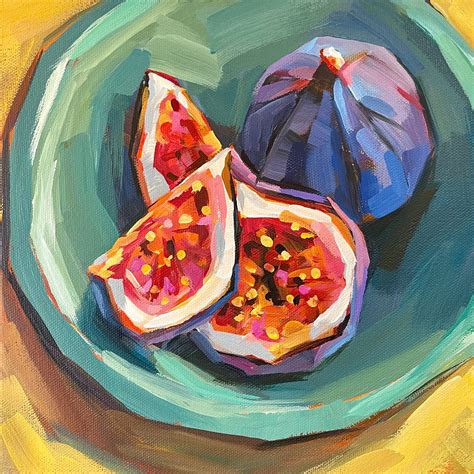 Figs Painting By Vicki Mcgrath Art Art Painting Fruit Painting Art