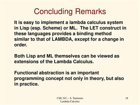 CSE S. Tanimoto Lambda Calculus - ppt download