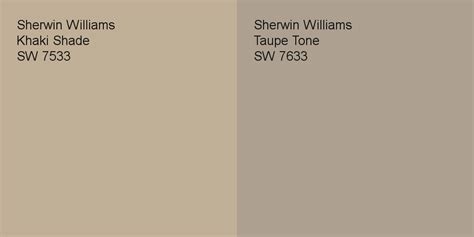 Sherwin Williams Khaki Shade Vs Sherwin Williams Taupe Tone Comparison