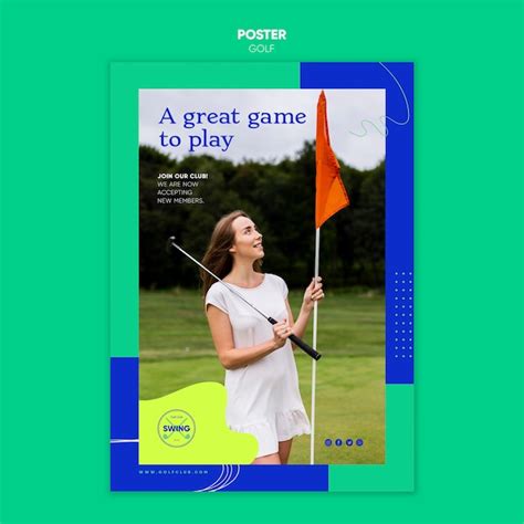 골프 컨셉 포스터 템플릿 무료 Psd 파일
