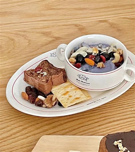 빈티지 레드밴드 뉴욕스타일 스프 그릭요거트 아이스크림 시리얼 양손잡이 볼 1p