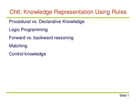 knowledge representation using rules