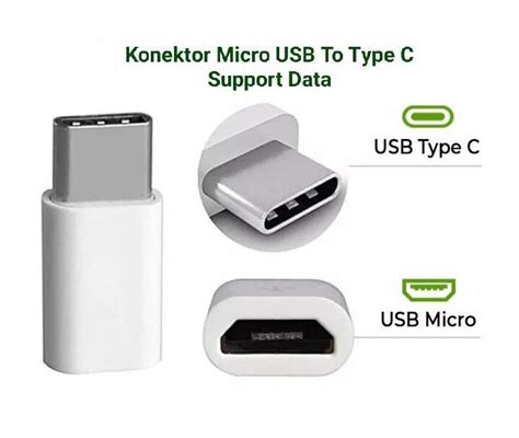 Konektor Micro USB Female To Type C Adapter Converter Micro USB To Type C Lazada Indonesia