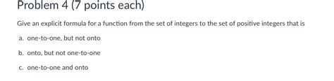 Solved Problem Points Each Give An Explicit Formula Chegg
