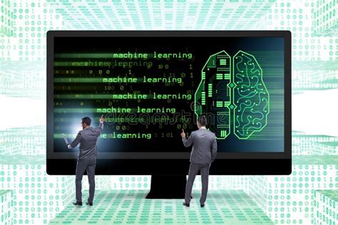 the cognitive computing and machine learning concept stock illustration