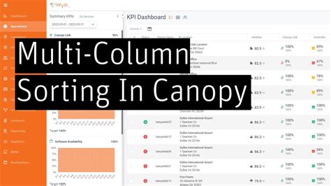Enable Multi Column Sorting In Canopy Youtube