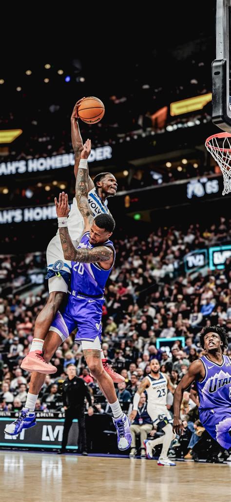 Anthony Edwards 📂 Basketball Wallpaper Nba Poster Dunks Wallpaper