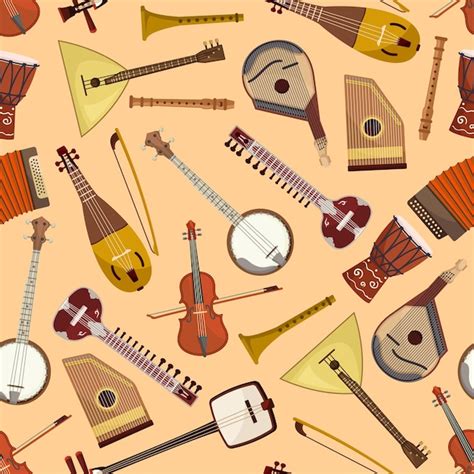 Premium Vector Vector Pattern With Musical Instruments
