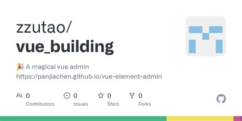 Github Zzutao Vue Building Tada A Magical Vue Admin Https Panjiachen Github Io Vue