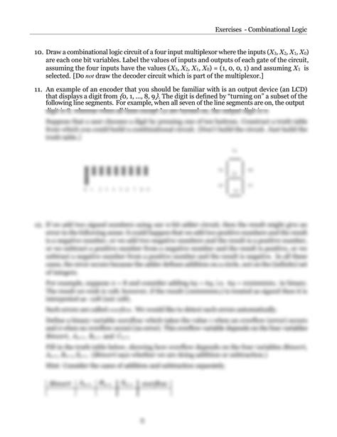 SOLUTION Combinational Logic Exercises Answer V Studypool