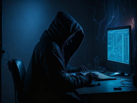 Premium Photo Dangerous Hooded Hacker Breaks Into Government Data