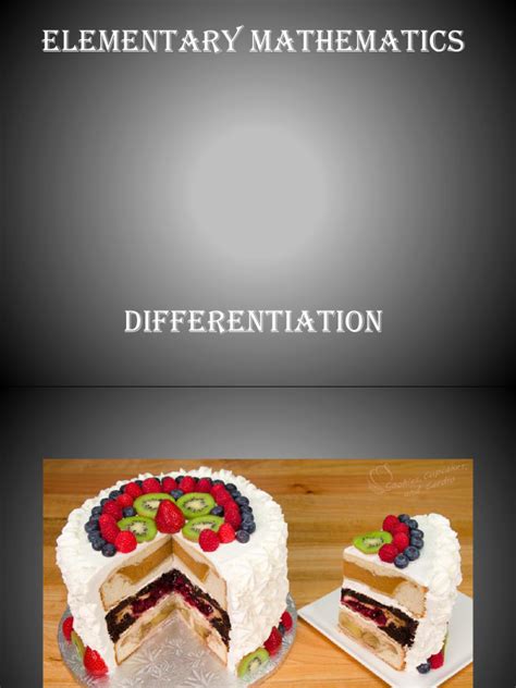 Elementary Mathematics Differentiation Pdf