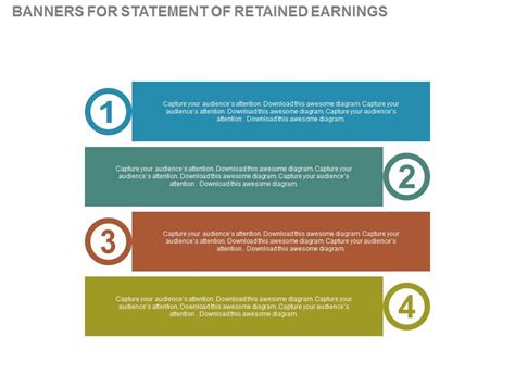 View Four Banners For Statement Of Retained Earnings Flat Powerpoint Design PowerPoint