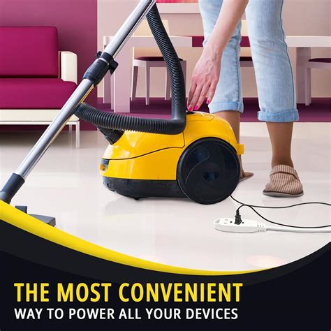 Cable De Extensión De 3 Tomas De Corriente Sjtw Para Uso En Interiores Y Exteriores Con