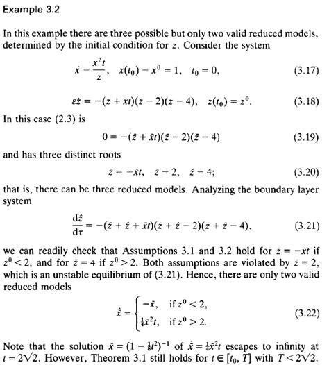 Ordinary Differential Equations Singular Perturbation In Ode From The Book Singular