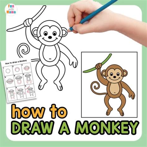 How To Draw A Monkey Fun With Mama