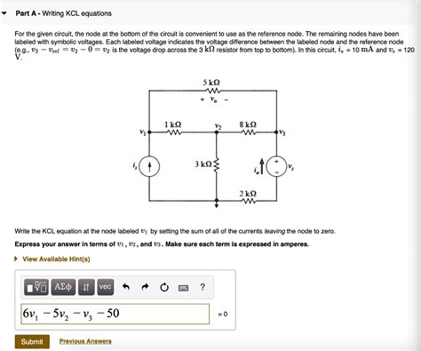 For The Given Circuit The Node At The Bottom Of The Circuit Is