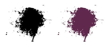 벡터 페인트 브러시 스트로크 배경 세트 프리미엄 벡터