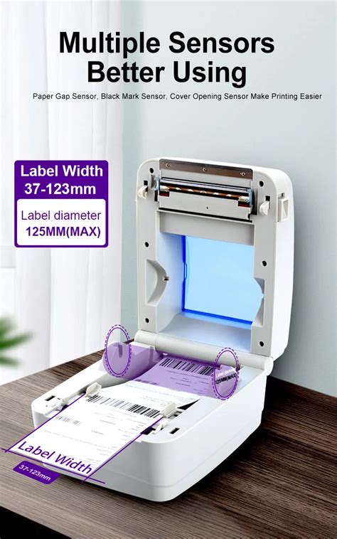 Hoin Shipping Label Printer Hq480 Barcode Label 4x6 Roll Sticker