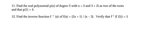 Solved Find The Real Polynomial P X Of Degree With Chegg