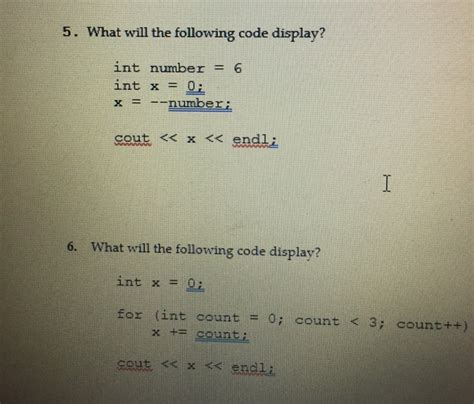 solved 4 what will the following code display int number