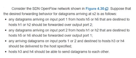 Solved Consider The Sdn Openflow Network Shown In Figure