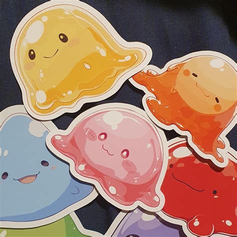 Cute Slime Sticker Cute Slime Colorful Slime Sticker Slime Sticker