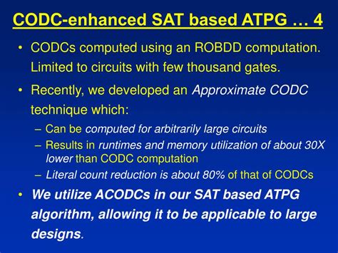 ppt efficient sat based combinational atpg using multi level don t