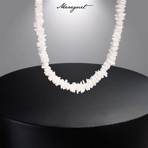 Meaeguet Shell Surfer Necklace For Men Puka Shell Necklace Surfer Beach