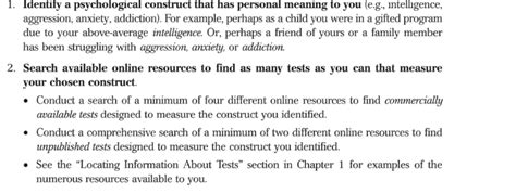 Solved Identify A Psychological Construct That Has Personal