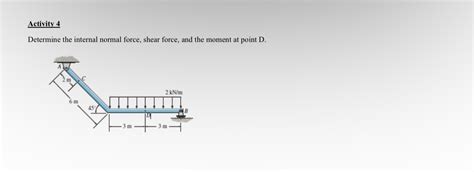 Solved Activity 4determine The Internal Normal Force Shear