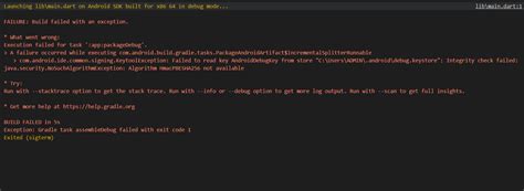 Flutter There Is An Error In Build Gradle Where Debugkeystore Key Is Not Reading Or Failed To