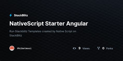 nativescript starter angular stackblitz