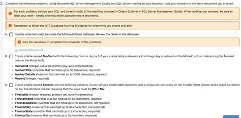 Solved Complete The Following Problems Using Microsoft SQL Chegg Com