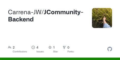 GitHub Carrena JW JCommunity Backend