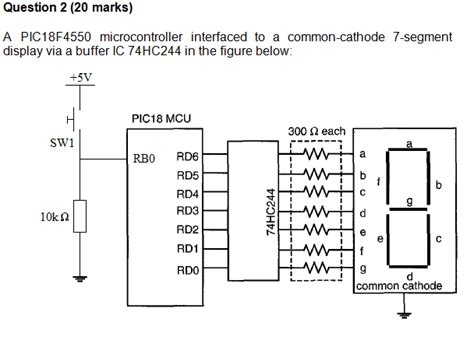 Solved Question 2 20 Marks A Pic18f4550 Microcontroller