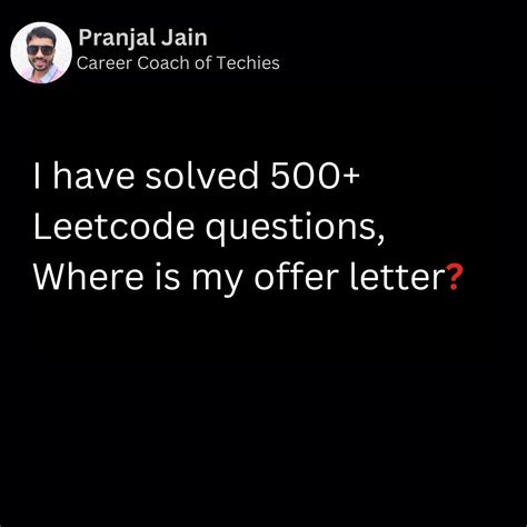 Dsa Career Techjob Switch Maang Faang Fundamentals Leetcode Pranjal Jain