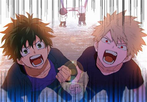 KatsuDeku 勝デク Kacchan Deku Bakugou x Midoriya Boku No Hero Academia Manga Anime Anime Art