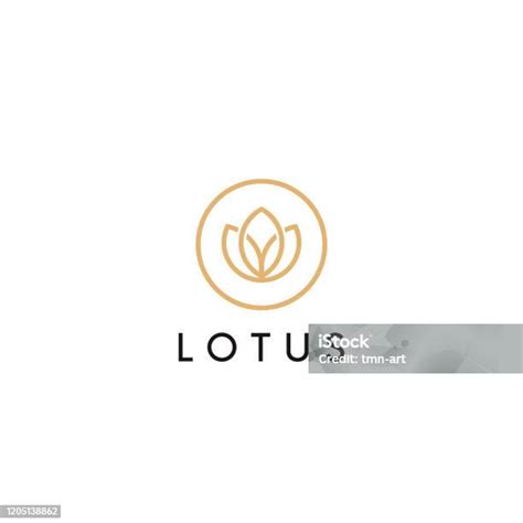 선형 연꽃 로고 벡터 디자인입니다 꽃 원 아이콘입니다 요가 로고 타입 0명에 대한 스톡 벡터 아트 및 기타 이미지 0명 개념 개성 개념 Istock