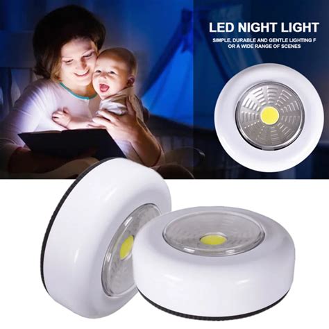 Cob Led 언더 캐비닛 조명 접착 스티커 무선 벽 램프 옷장 찬장 서랍 옷장 침실 야간 조명 Aliexpress