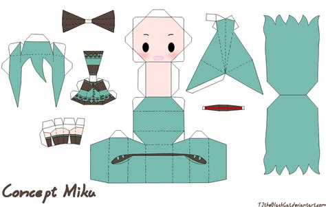 Concept Art Miku Papercraft By Tamuu Ii On Deviantart