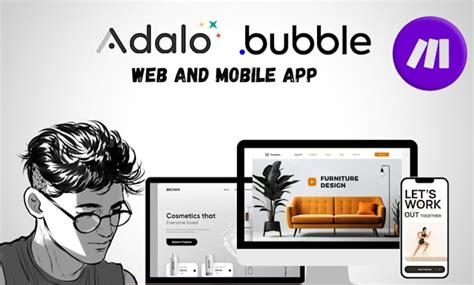 Develop Adalo Bubble Io Glide Buildfire Website Web App Saas Mvp Mobile