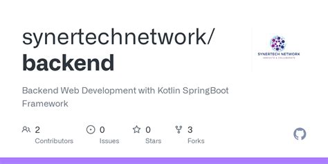 Github Synertechnetworkbackend Backend Web Development With Kotlin