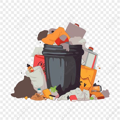 Basura Clipart Basura Basurahan Na May Mga Basura At Basahan Cartoon