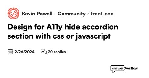 Design For A11y Hide Accordion Section With Css Or Javascript