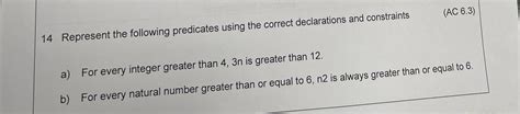 solved 14 ﻿represent the following predicates using the