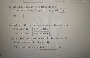 Answered D When Is The Particle Speeding Up Slowing Down Speeding Up